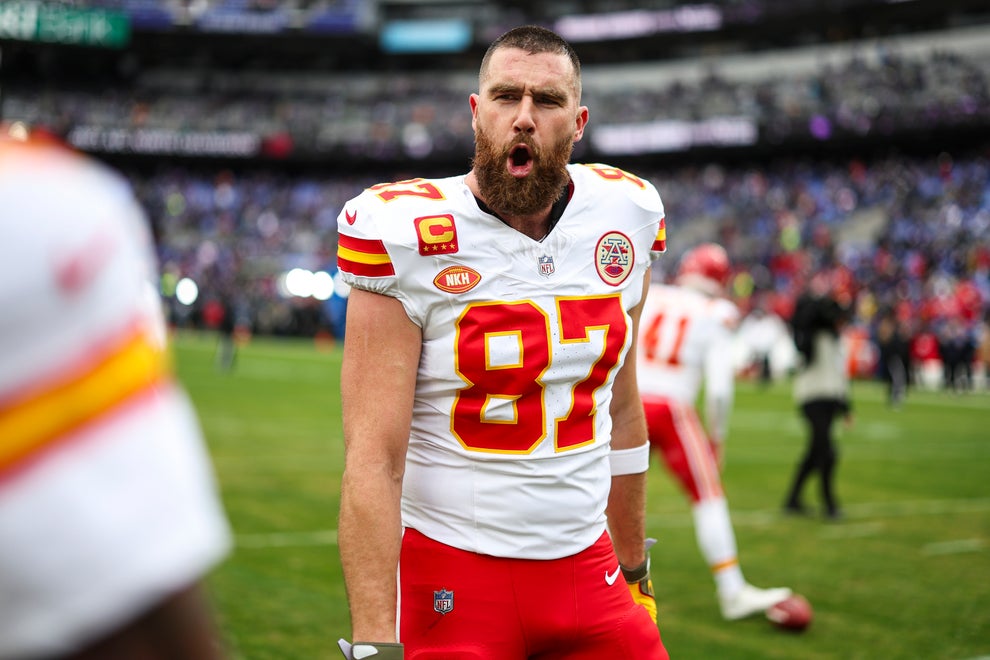 Travis Kelce Screams At And Shoves Andy Reid At Super Bowl