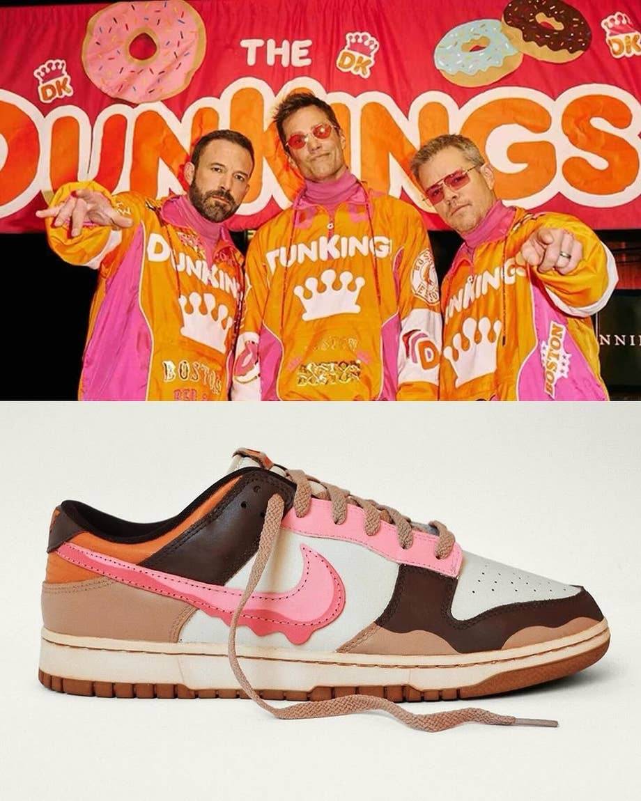 Ben Affleck, Tom Brady, Matt Damon Custom Nike Dunk 'DunKings' | Complex