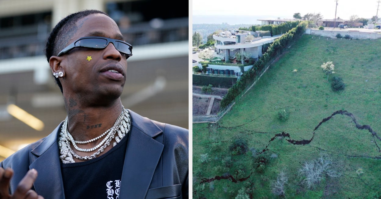 Travis Scott’s Los Angeles Mansion Affected By Hillside Crack | Complex