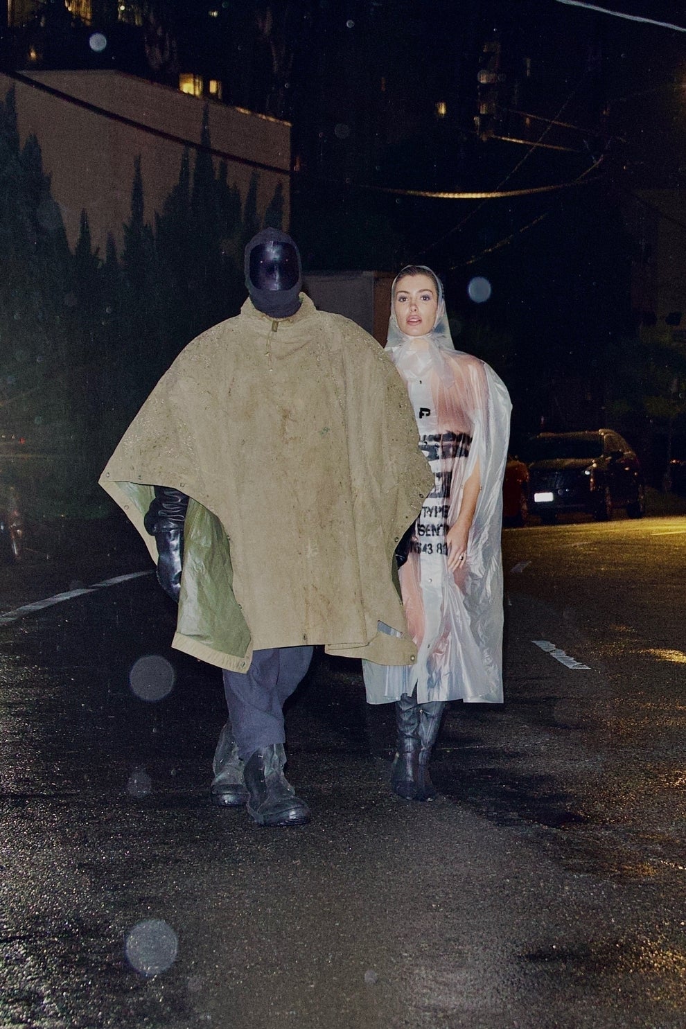 Kanye's Wife Bianca Censori Spotted in Clear Raincoat for Studio ...