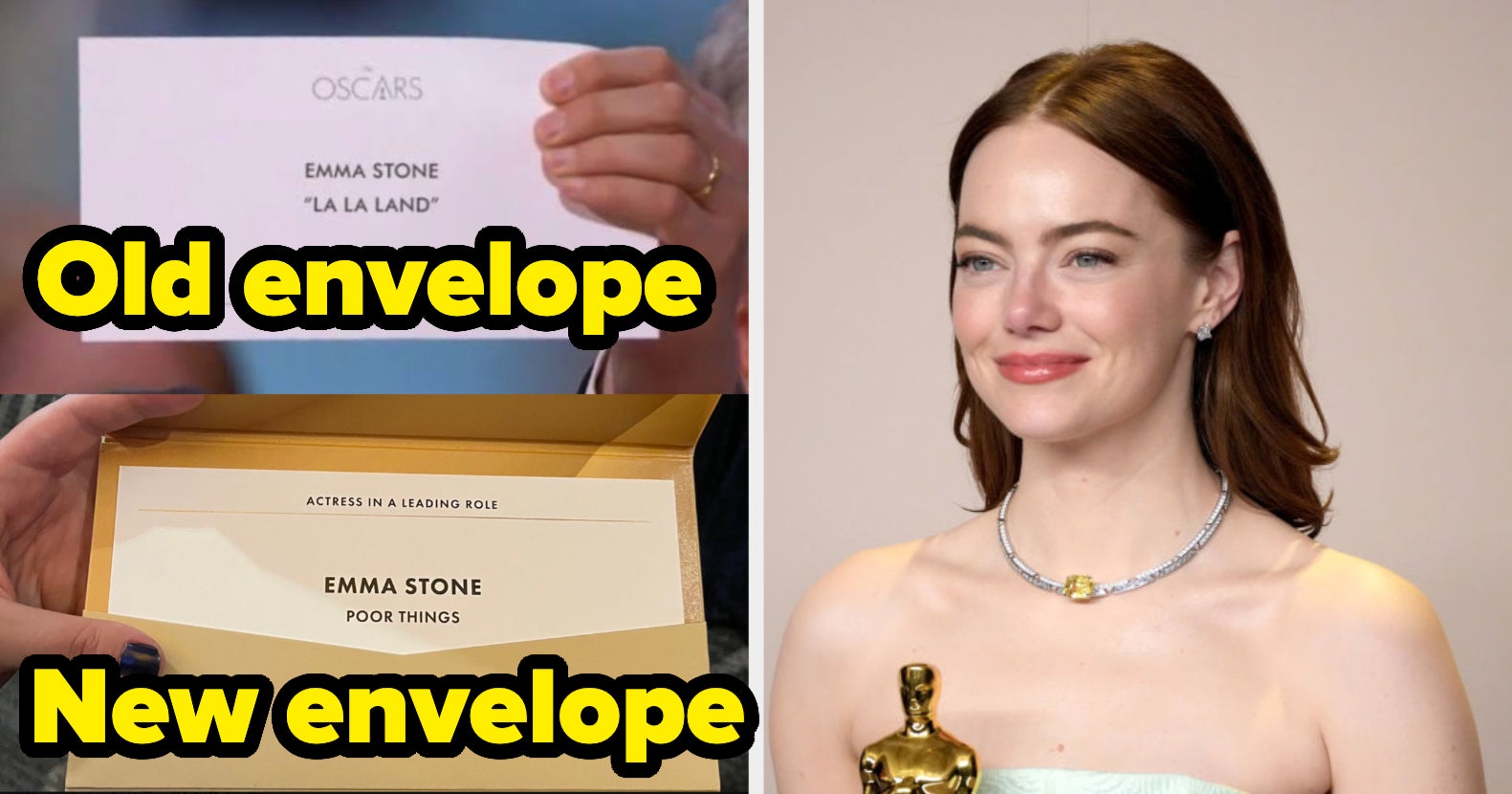 Viral Tweet Compares New Vs. Old Oscars Envelopes