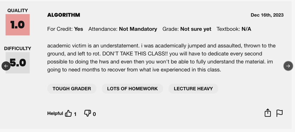 14 Very, Very Honest Rate My Professor Reviews