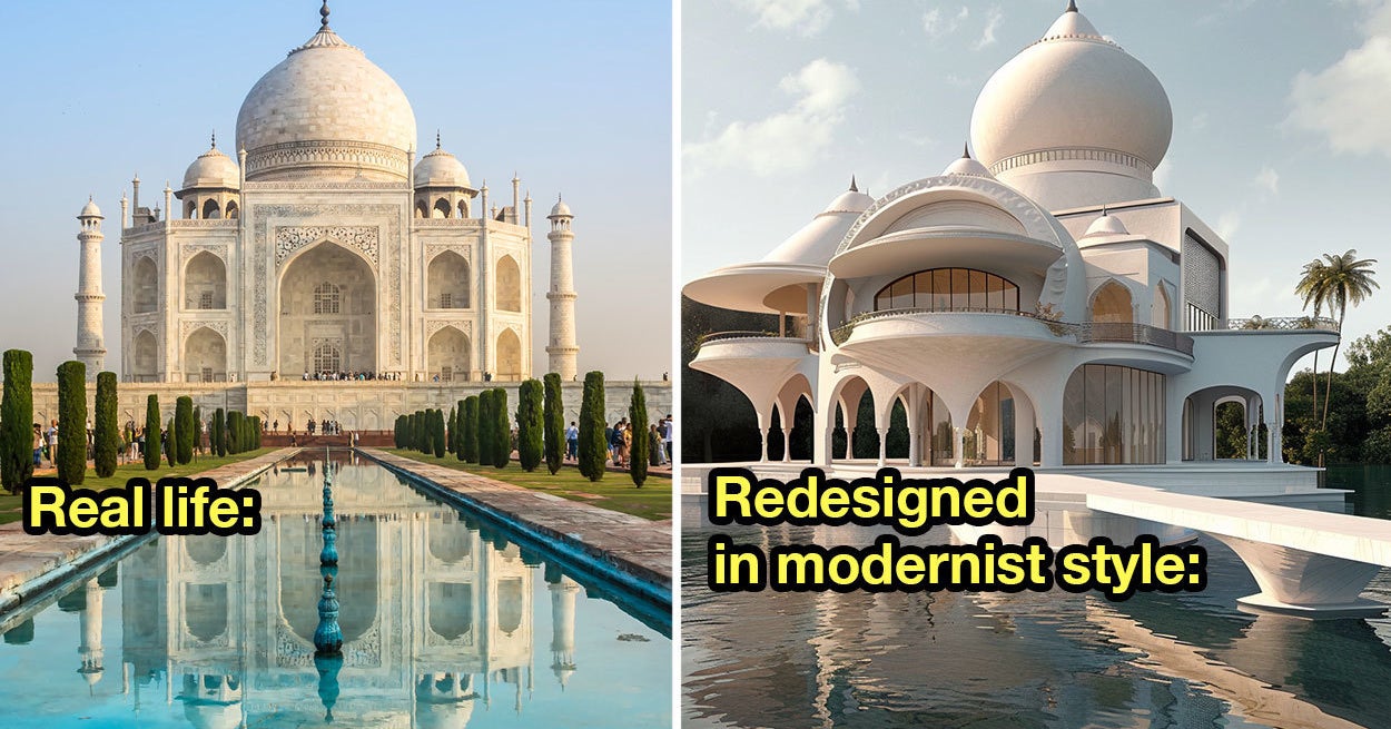 Iconic Landmarks Reconstructed in Alternate Eras