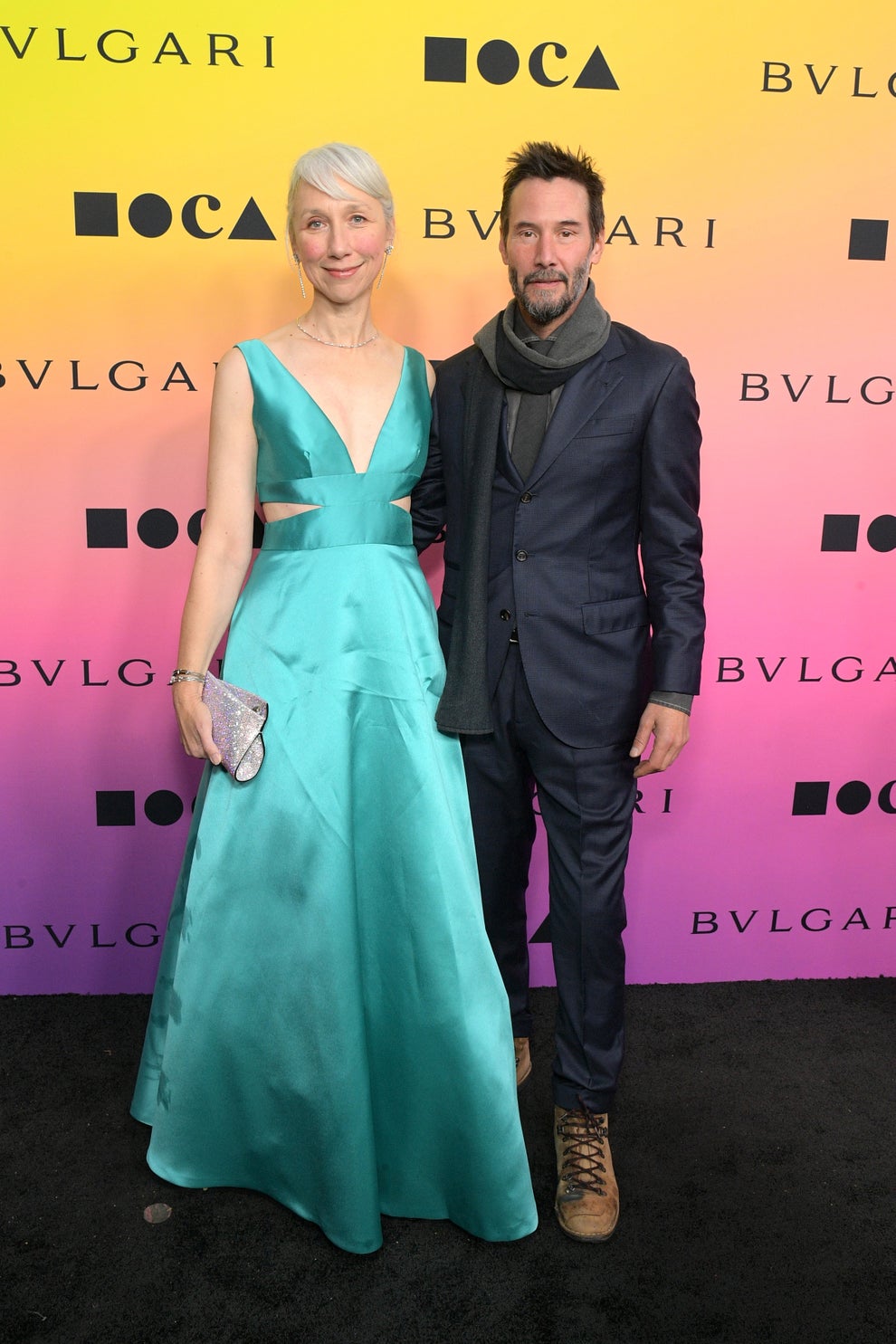 Keanu Reeves And Alexandra Grant On The Red Carpet