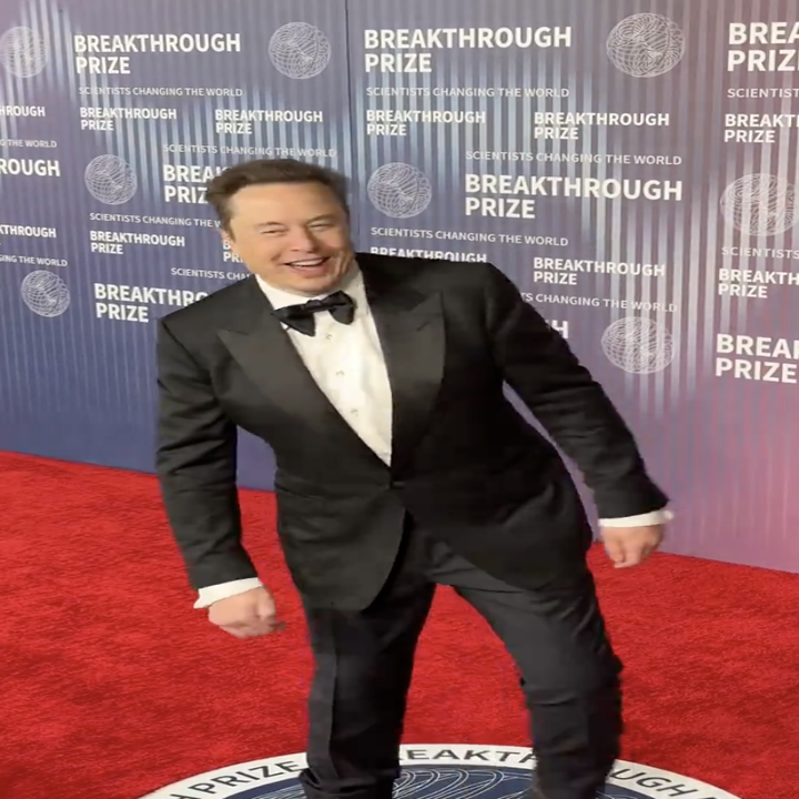 Elon Musk Viral Cringey Red Carpet Pose