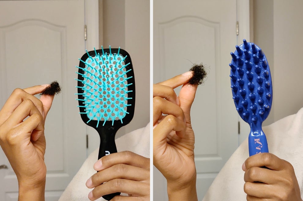 UNbrush Detangling Hair Brush Review On Curly Hair