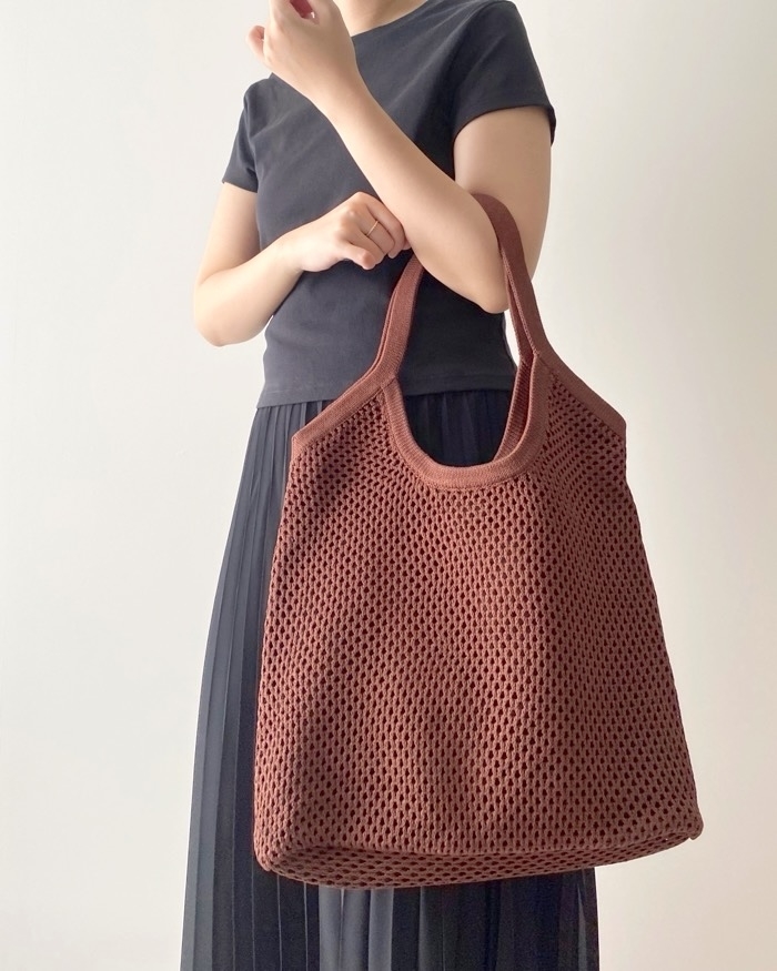 【画像・動画】ざっくりメッシュ素材がかわいい！GUの「1990円バッグ」オシャレすぎて即買いしちゃったよ！