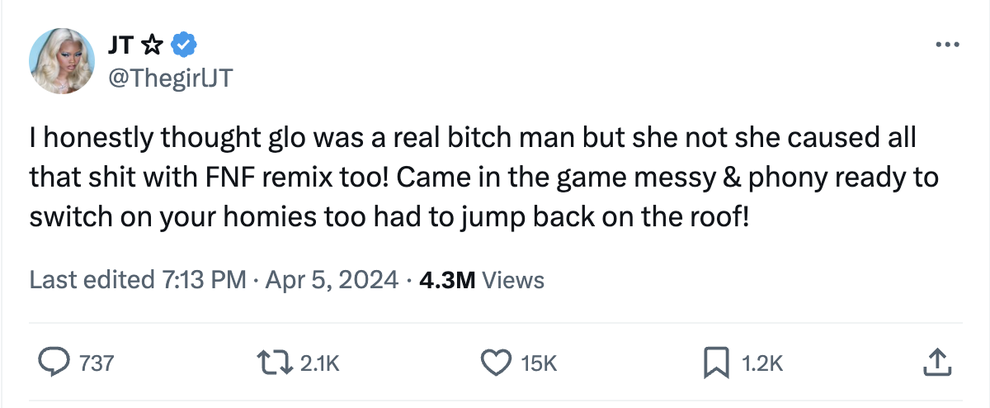 GloRilla and JT Take Shots at Each Other Amid Beef Rumors | Complex