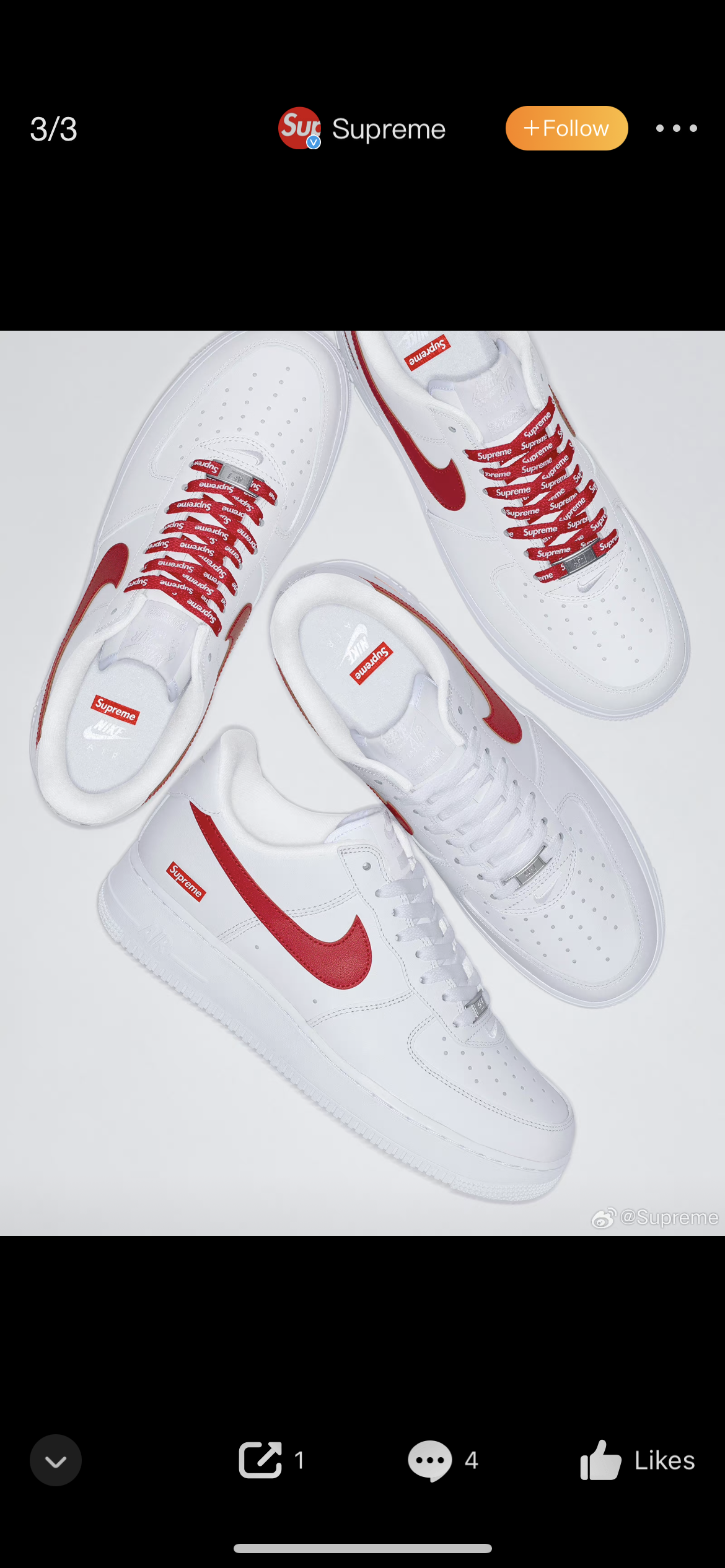 Supreme x Nike Air Force 1 Low 'White/Red' Shanghai Release Date | Complex