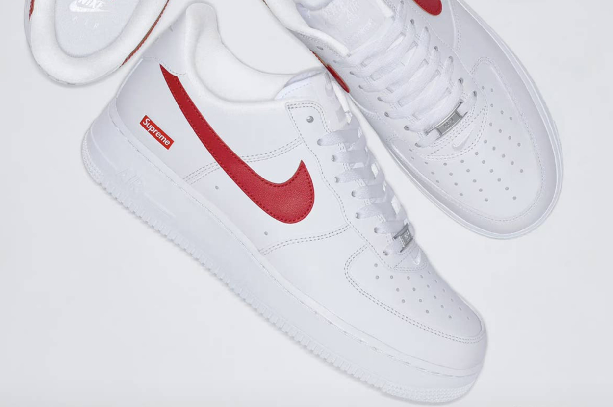 Supreme x Nike Air Force 1 Low 'White/Red' Shanghai Release Date | Complex