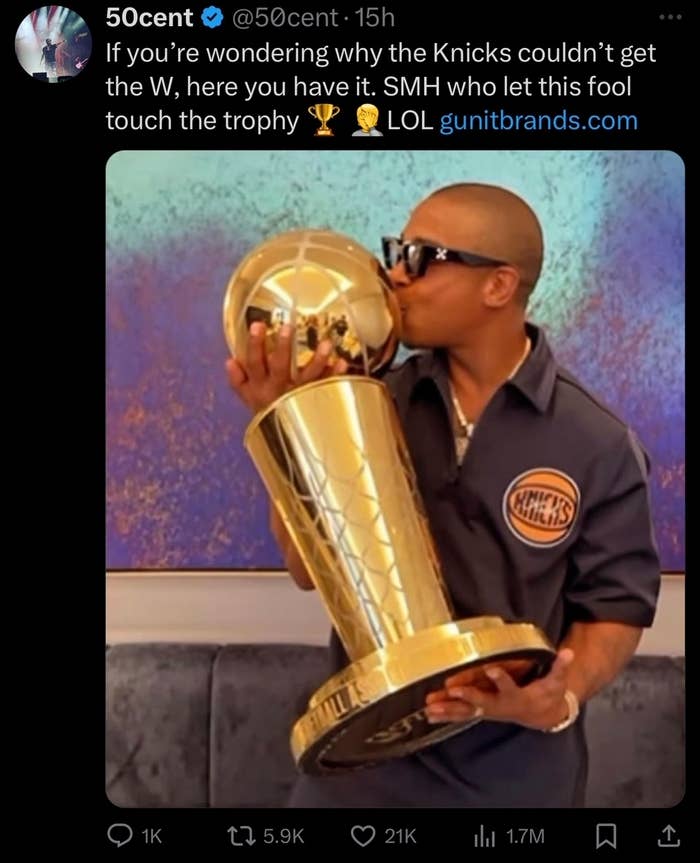 50 Cent Points Finger at 'Fool' Ja Rule After Knicks' Loss to Pacers ...