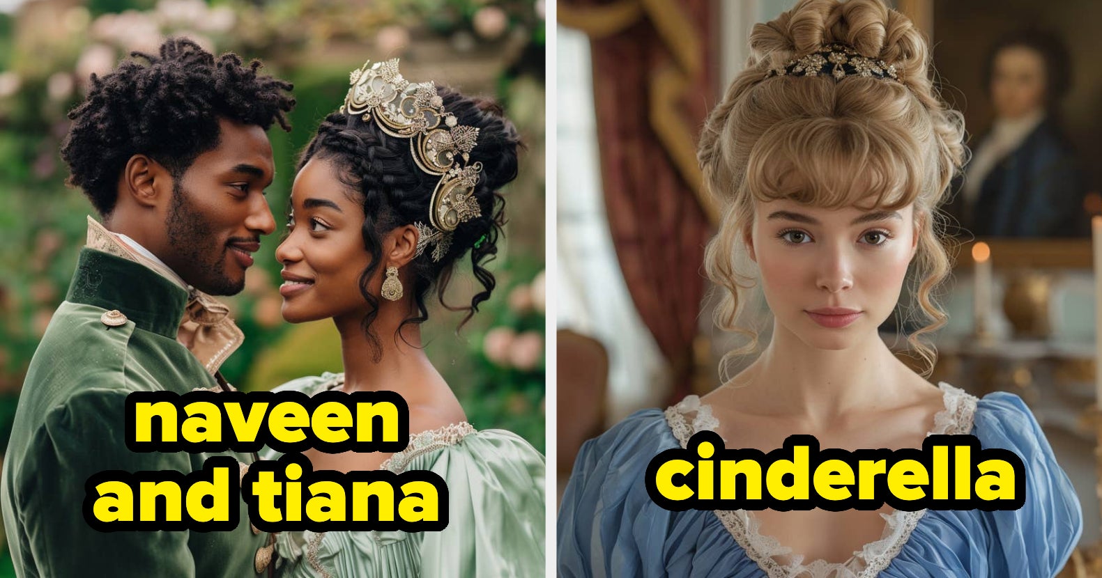 AI Imagines Disney Characters as Bridgerton Stars