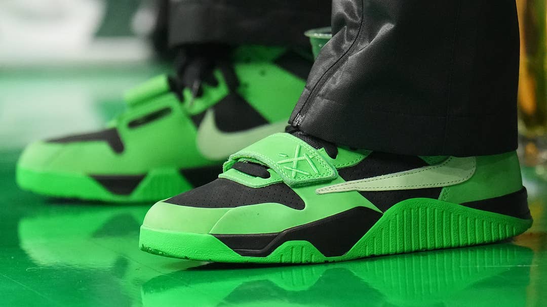 Travis Scott Jordan CJ1 T-Rexx Green & Black Colorway | Complex