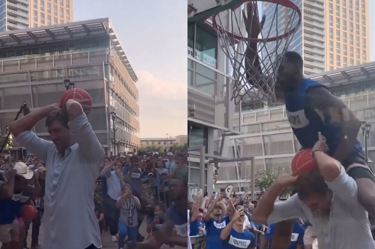 Fan Learns Why Not to Dunk Over Dirk Nowitzki | Complex