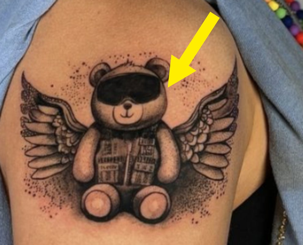 JoJo Siwa Winged Teddy Bear Tattoo Photos