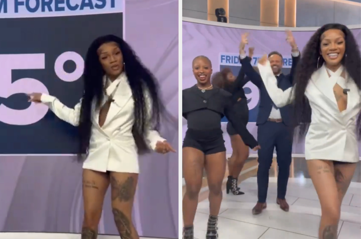 GloRilla and FOX Weatherman Link for Fun 'TGIF' Report | Complex