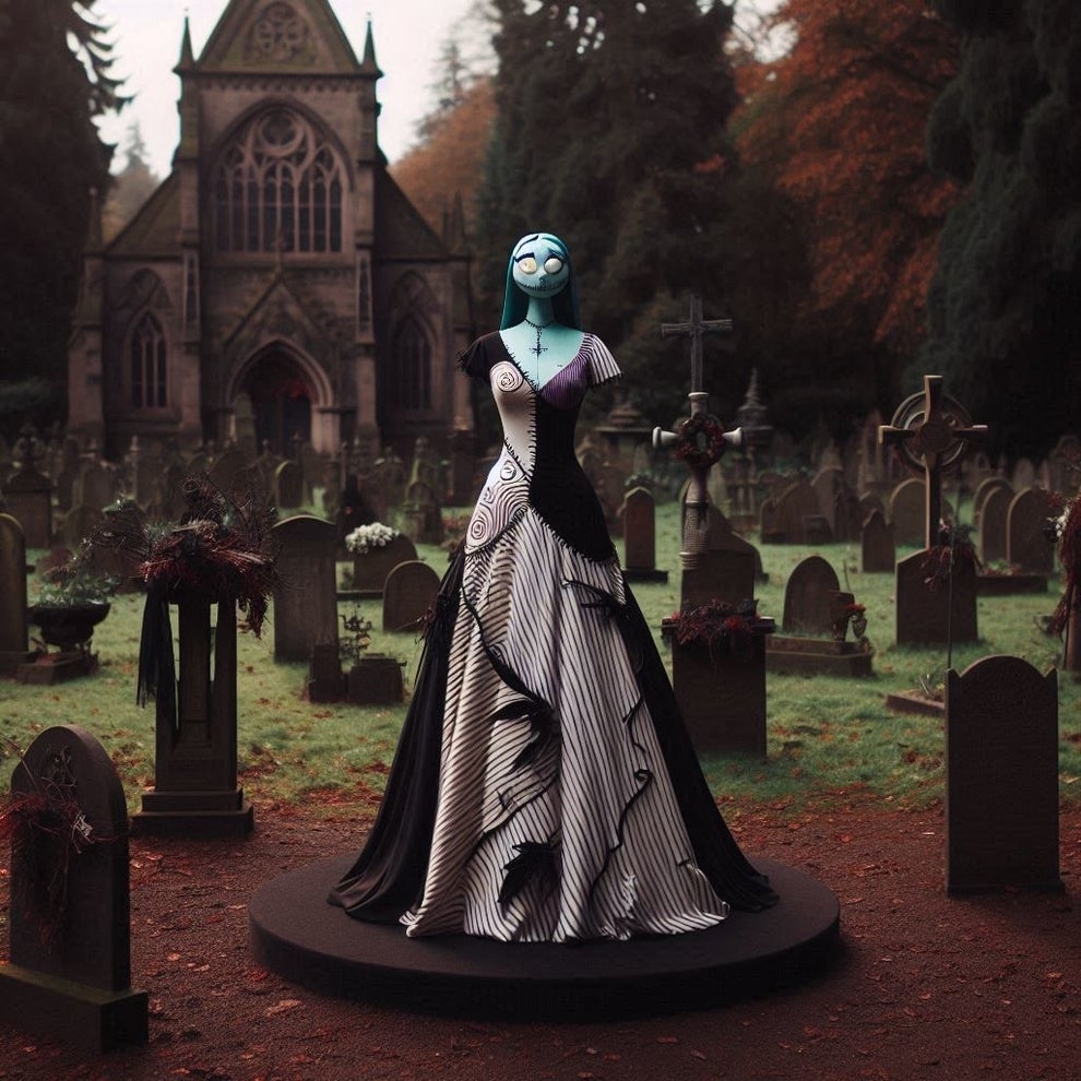 9 "Nightmare Before Christmas" AI-Created Bridal Gowns