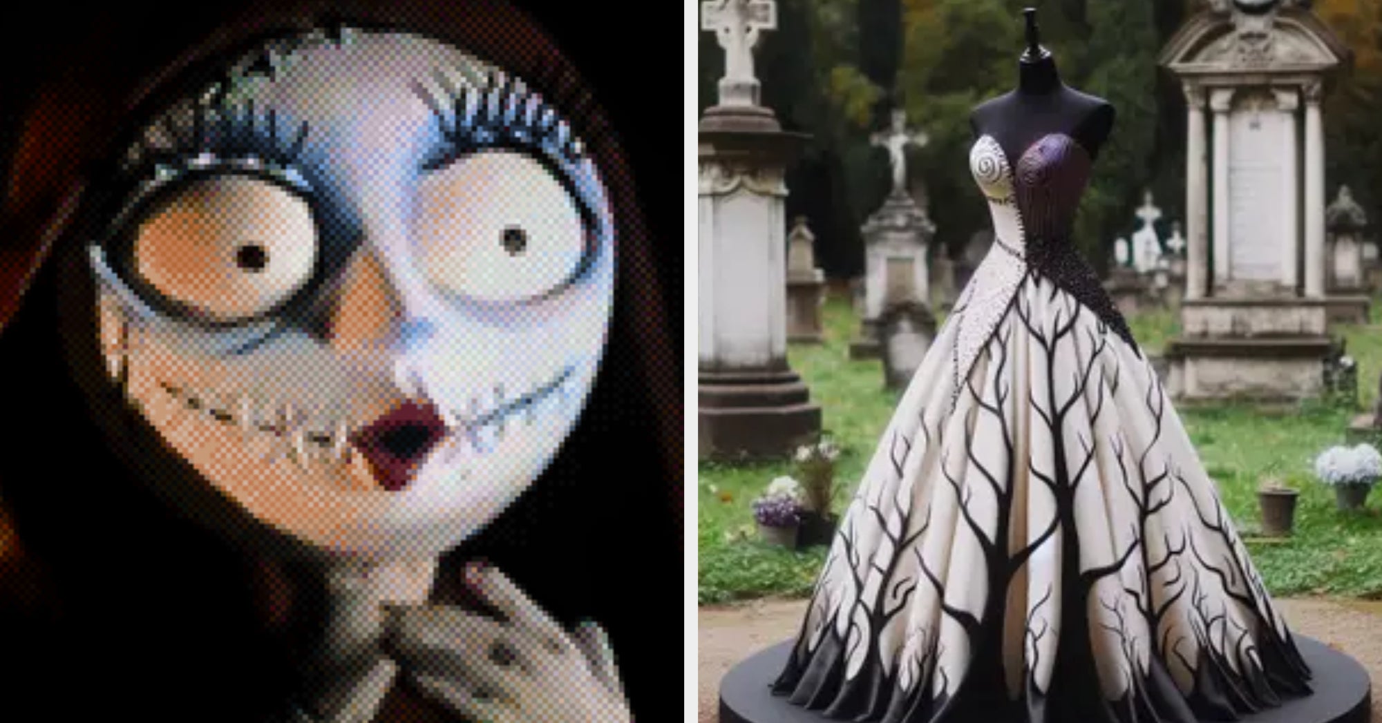 9 "Nightmare Before Christmas" AI-Created Bridal Gowns