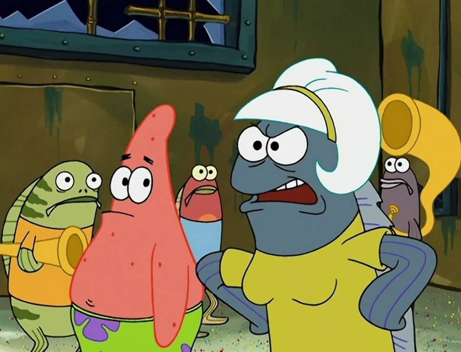 spongebob angry fish