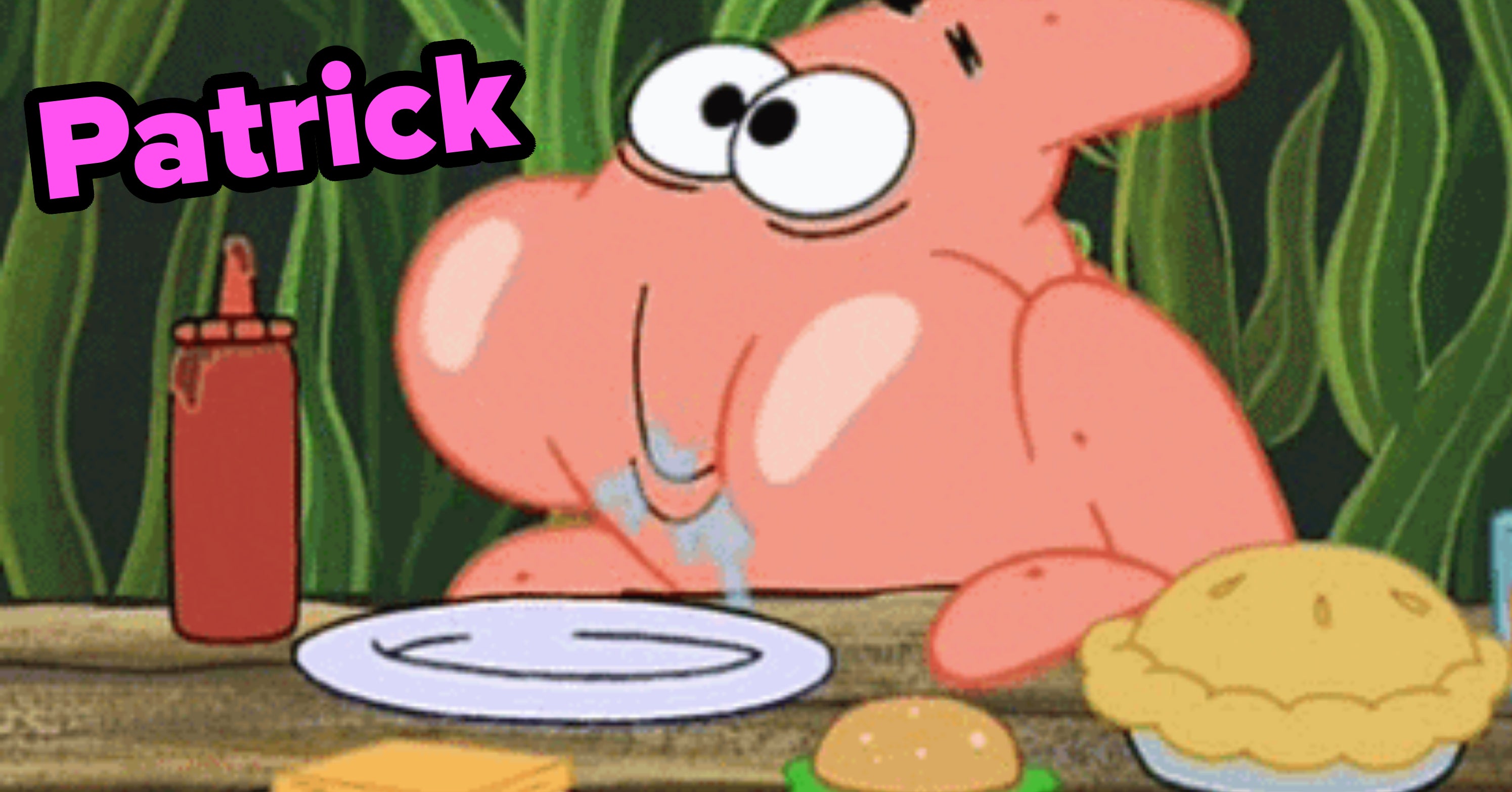 spongebob eating patrick