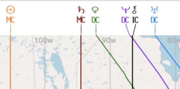 jupiter symbol astrocartography