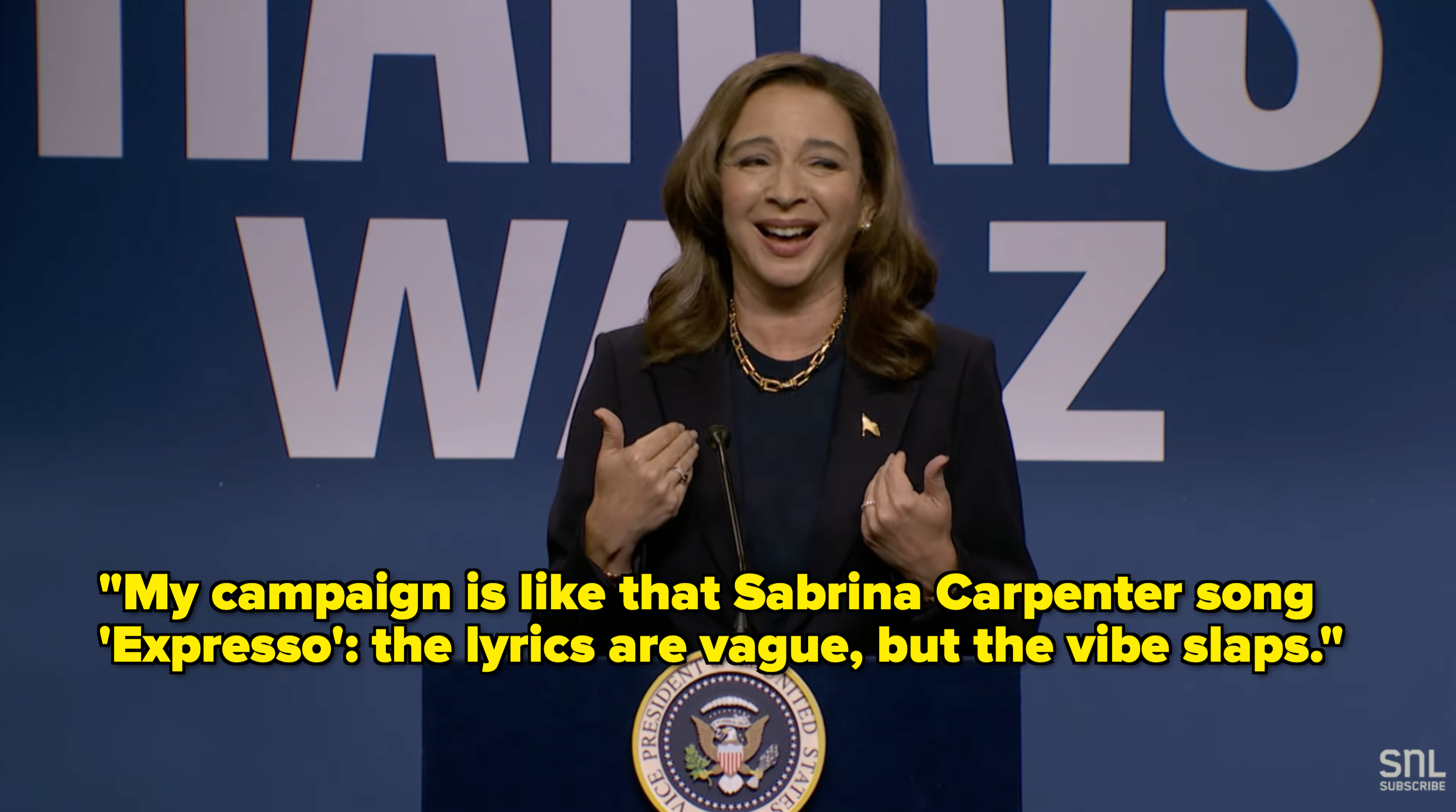 Maya Rudolph And Jim Gaffigan Do Kamala And Tim On SNL