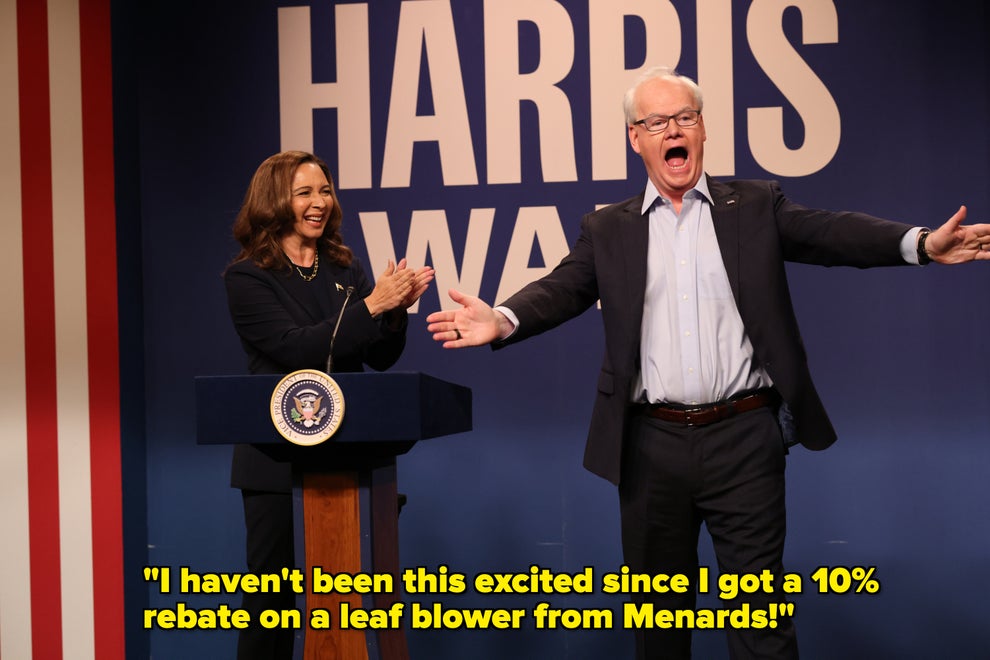 Maya Rudolph And Jim Gaffigan Do Kamala And Tim On SNL