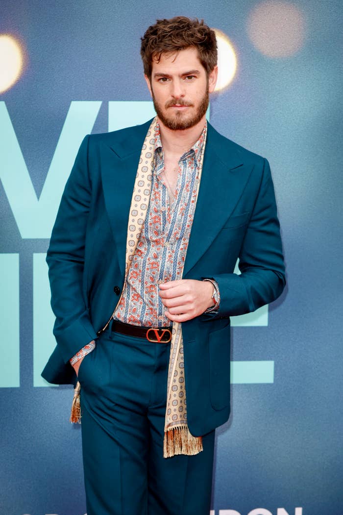Andrew Garfield Brought Florence Pugh Cutout To We Live In Time Premiere