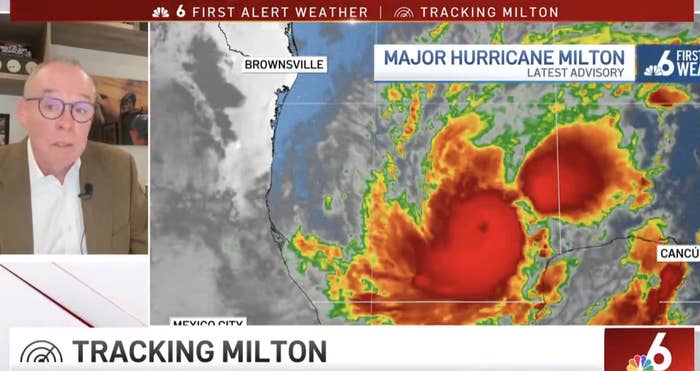 Meteorologist Emotional On Air During Milton Hurricane
