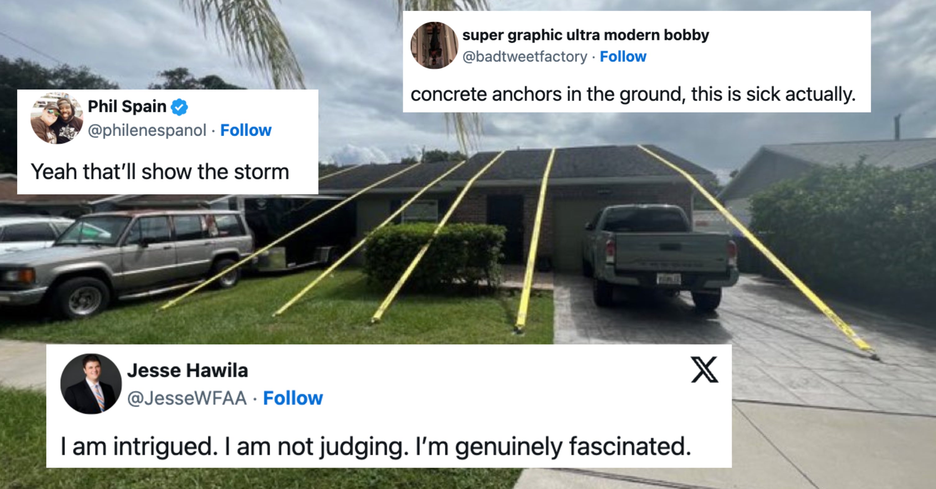 This Person Strapped His House Down In Florida, And The Photo Is Going ...