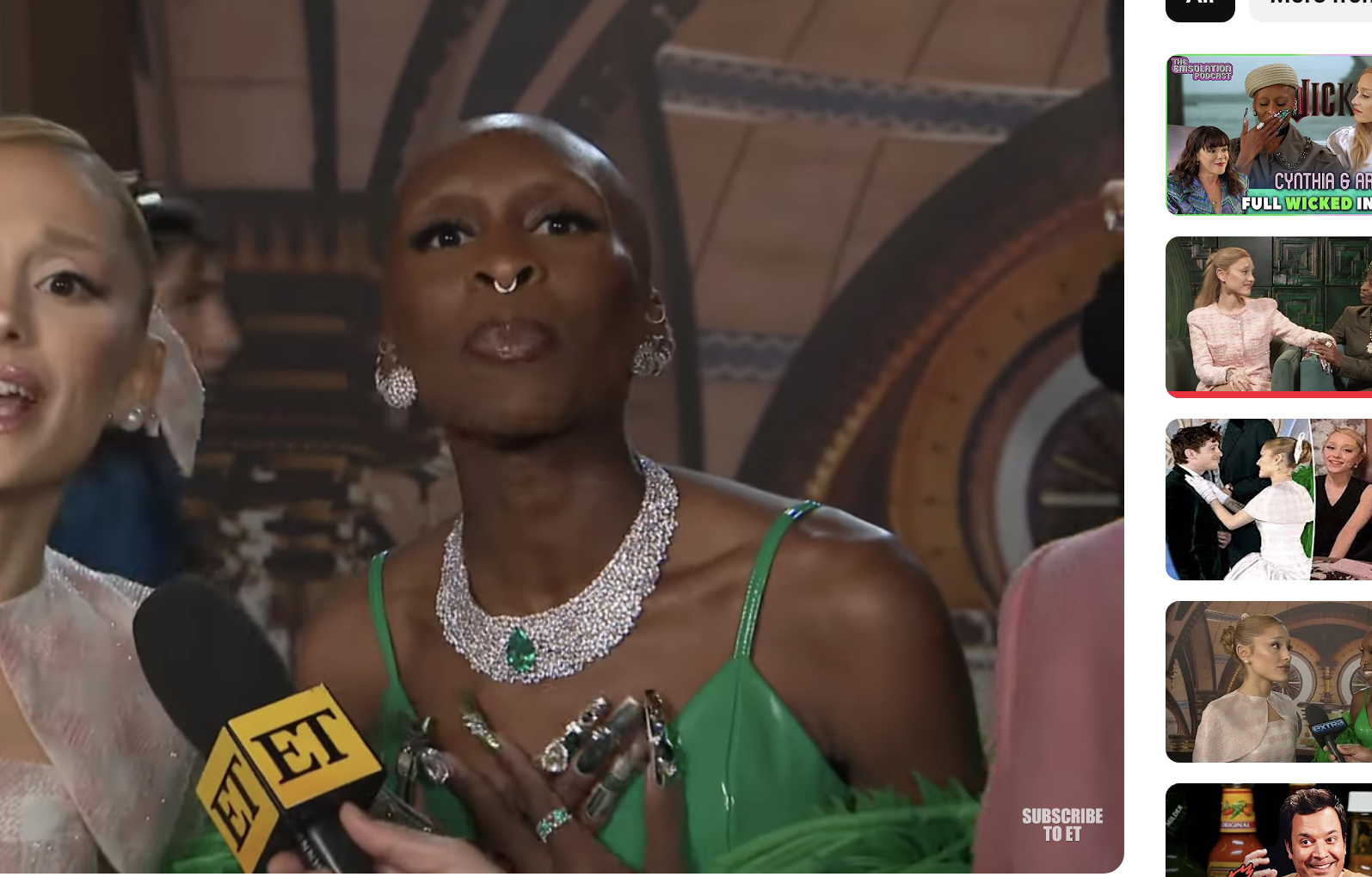 Ariana Grande, Cynthia Erivo On Wicked Crying Criticism