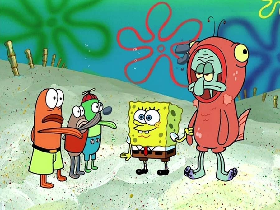 Spongebob And Squidward At Work