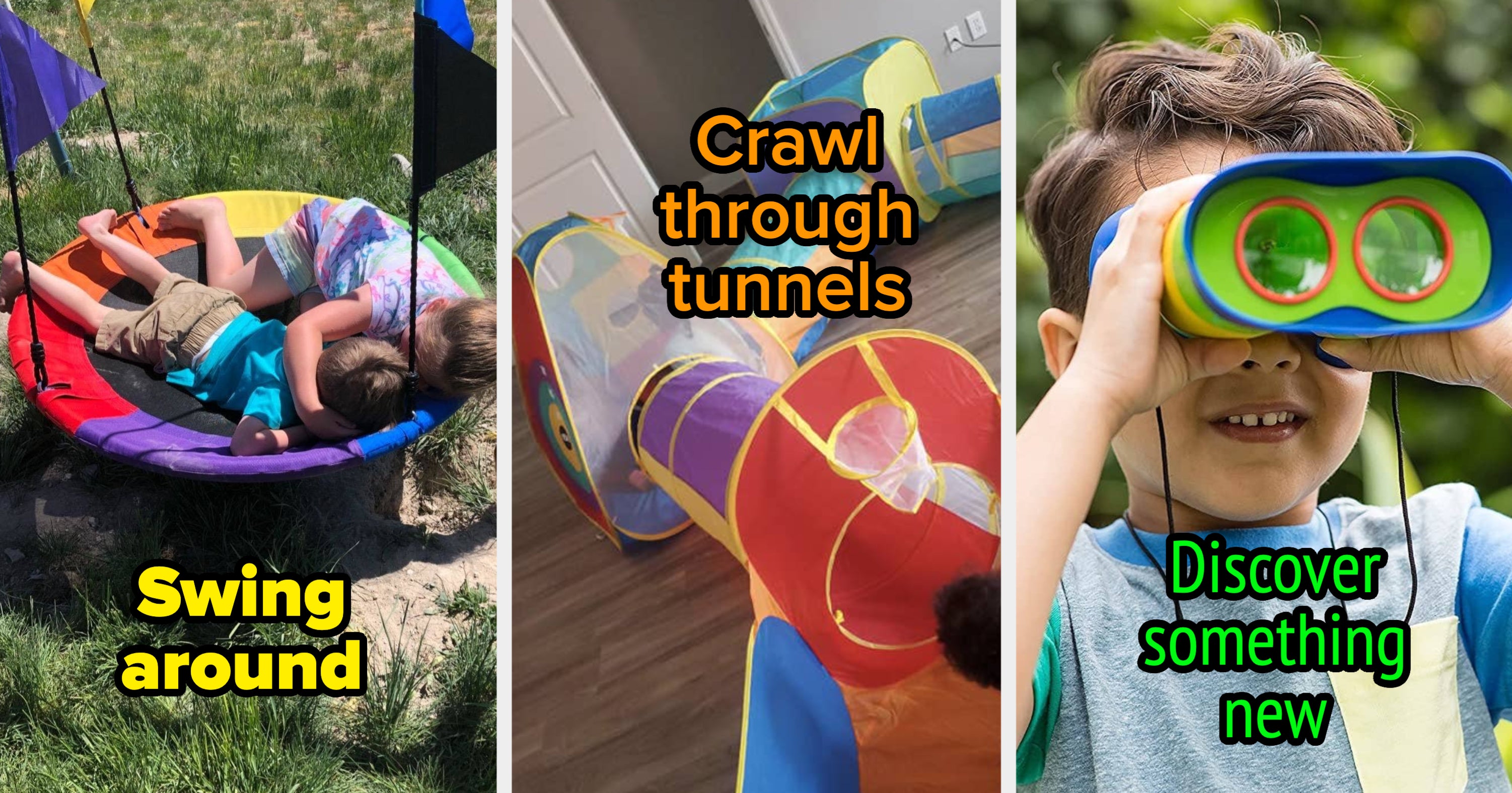 child discovering something