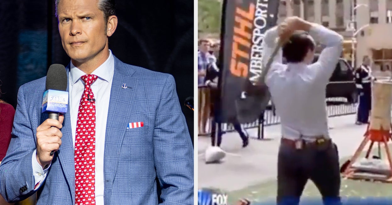 Donald Trump's Secretary Of Defense's Axe Throw Fail Goes Viral