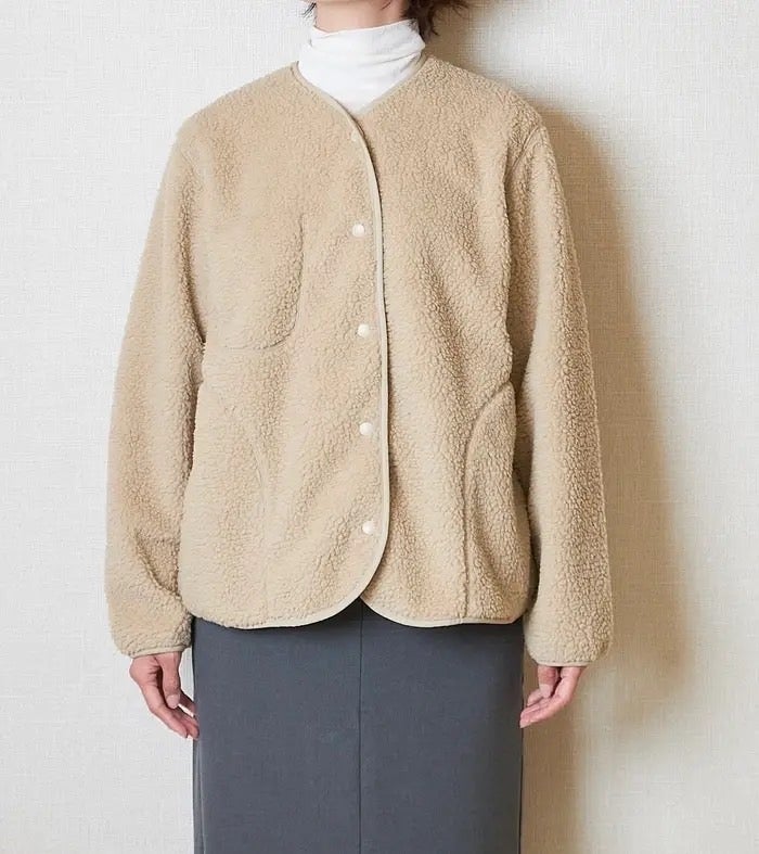 【GU】これが2990円ってウソでしょ…？ふわモコで可愛い「風を通しにくいアウター」チャックを閉めたら首まで暖かいの！《着用レビュー》