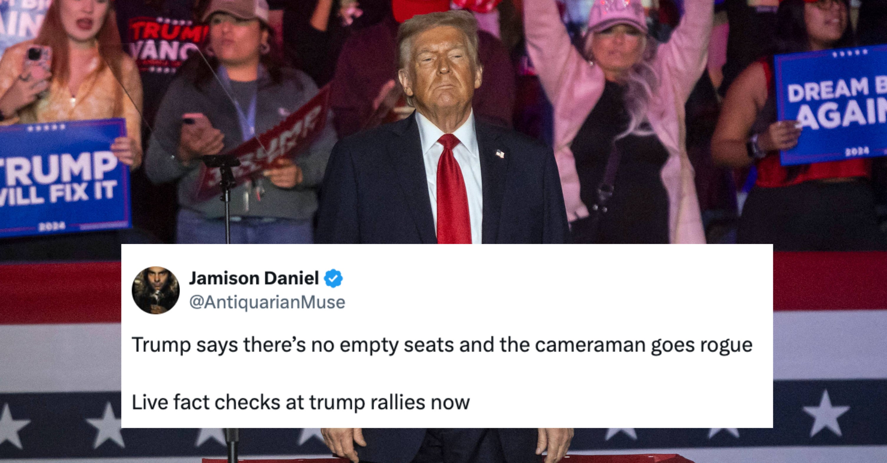 A Cameraman's Sneaky Footage Showing Trump's Actual Crowd Size Is Going Viral