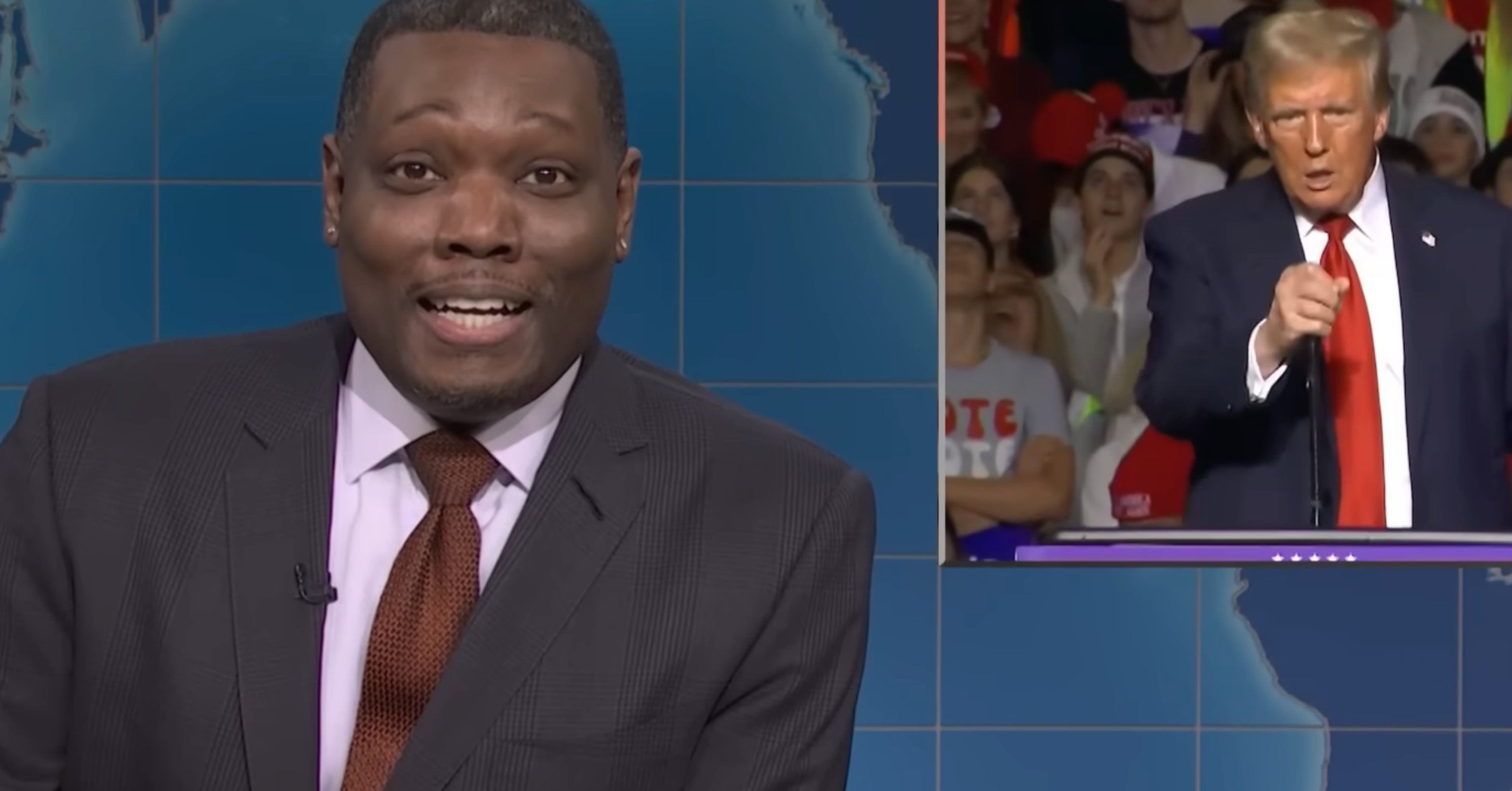 Michael Che Jokes About Trump's Microphone On SNL
