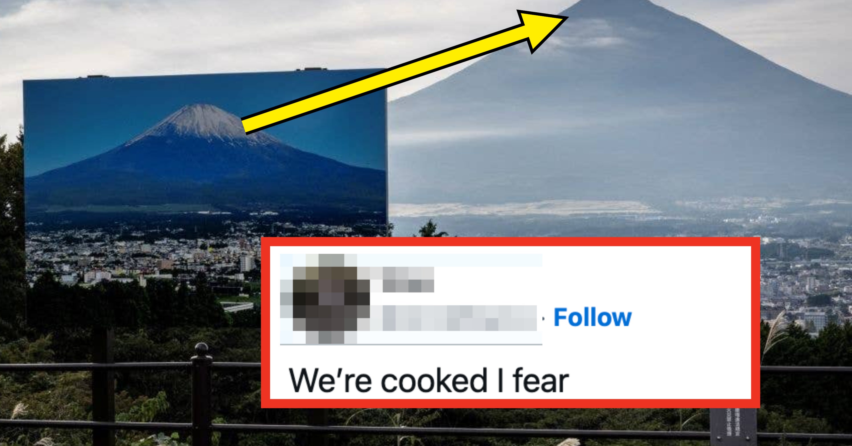 Mount Fuji's First Snowless October Reactions