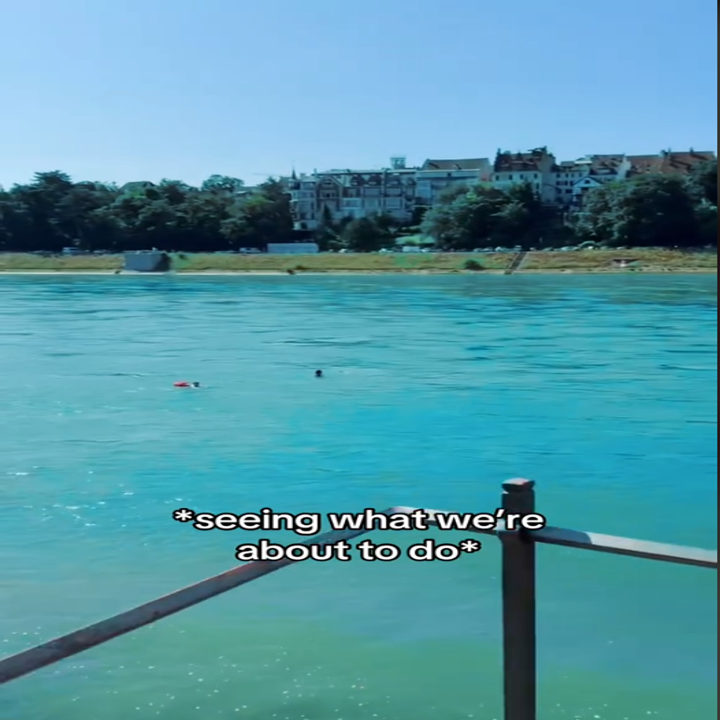 People Take Floating River Commute In Switzerland