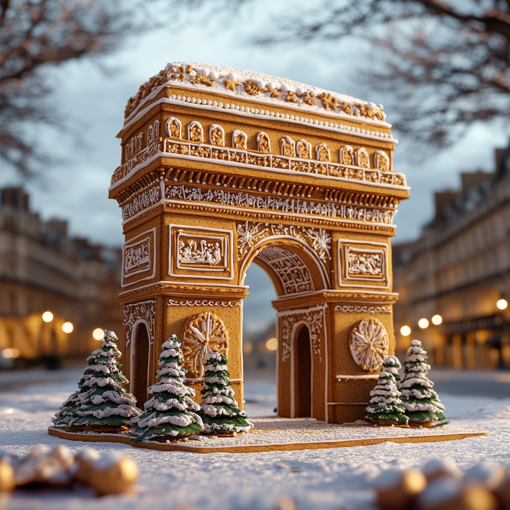 AI Landmarks As Gingerbread Houses