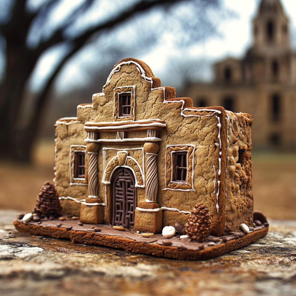 AI Landmarks As Gingerbread Houses