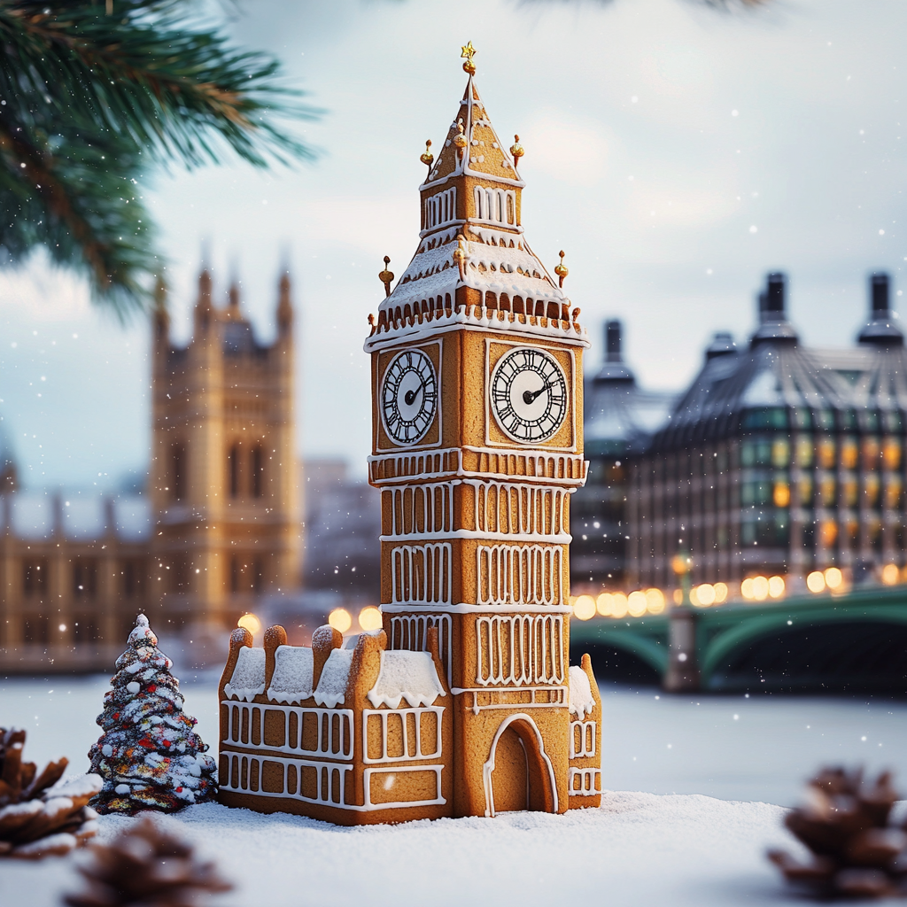 AI Landmarks As Gingerbread Houses