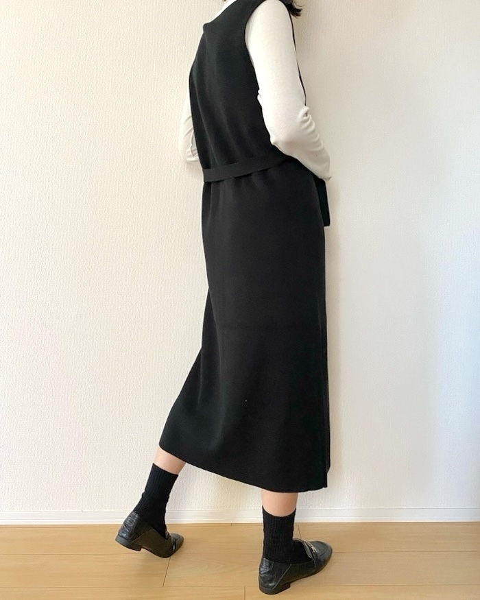 【GUセール品】着回し力バツグンでありがたい！2990円→1990円の「細見えワンピース」羽織るだけで可愛いんです！《着用レビュー》【画像・動画】