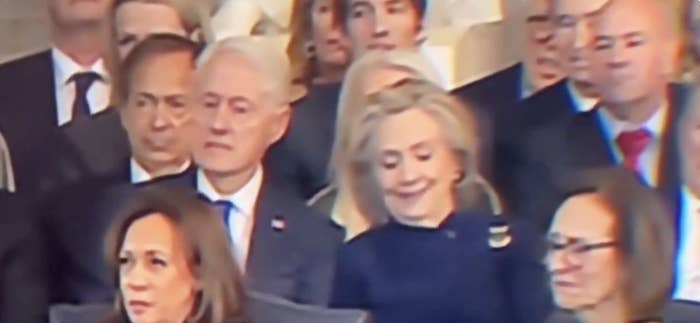 Hillary Clinton Laughs At Donald Trump's Speech