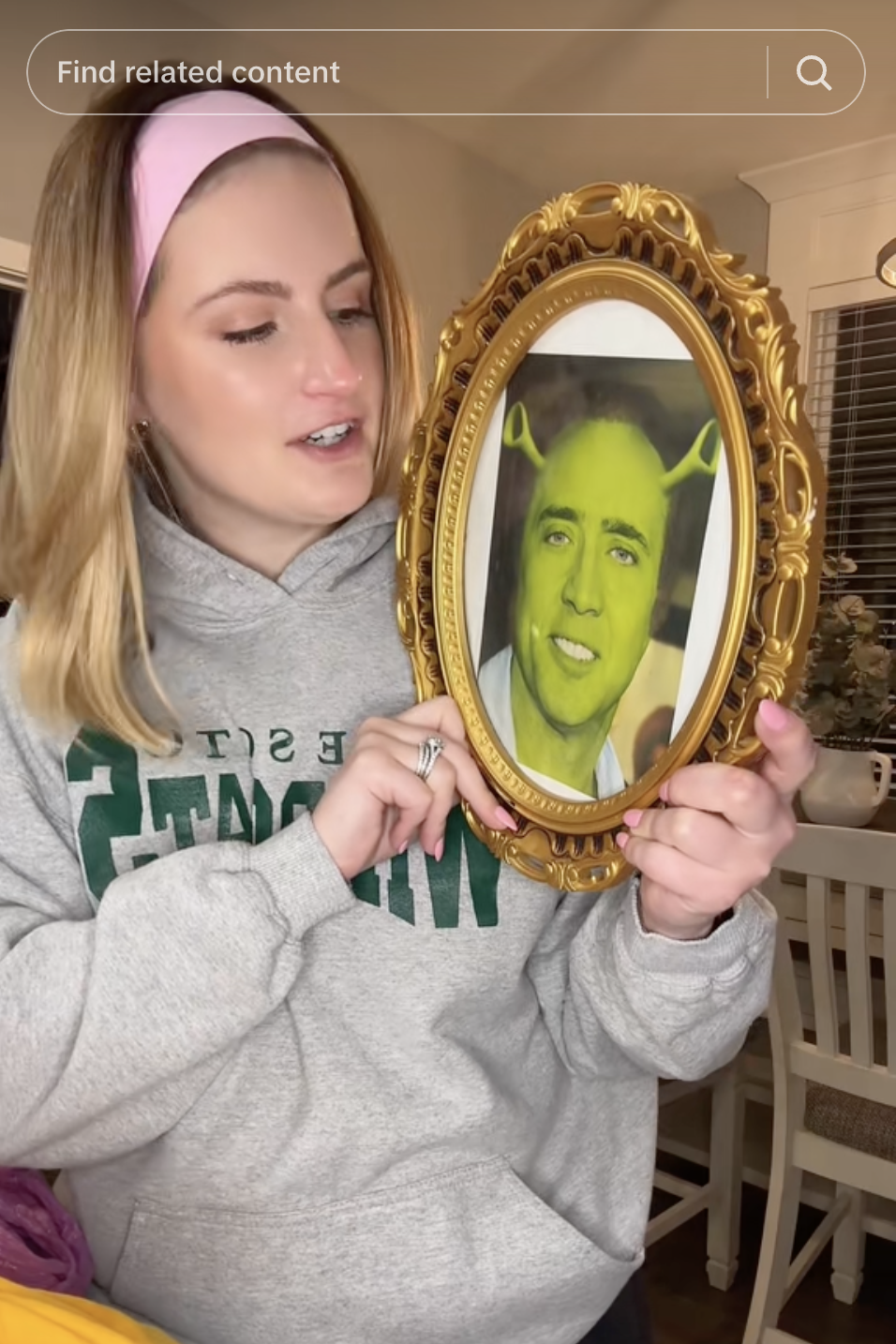 Mom Finds Nicolas Cage Shrek In Her Son's Locker, TikTok Loses It