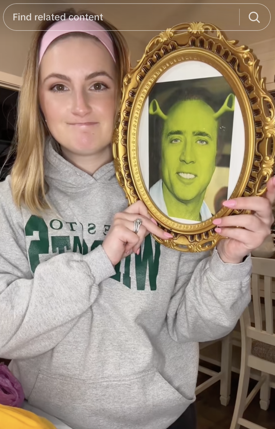 Mom Finds Nicolas Cage Shrek In Her Son's Locker, TikTok Loses It