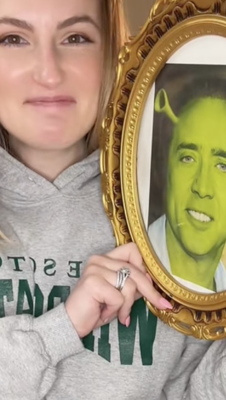 Mom Finds Nicolas Cage Shrek In Her Son's Locker, TikTok Loses It