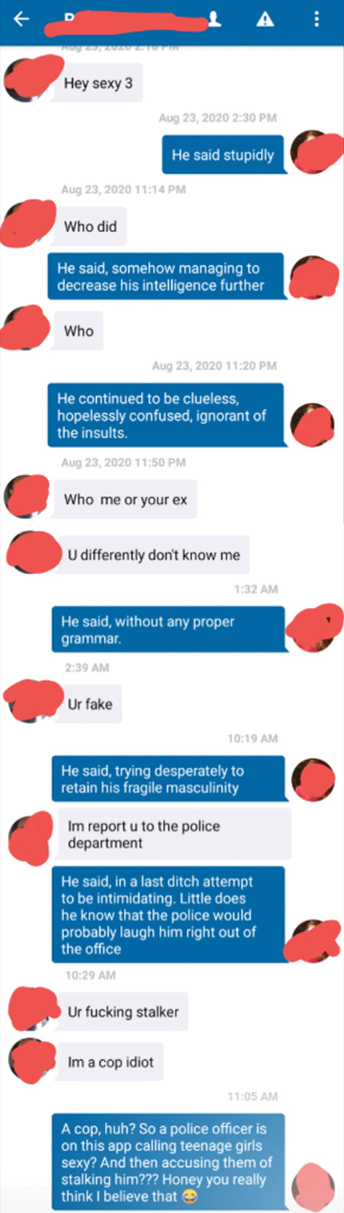 27 Hilarious Replies To Creepy Messages From Men