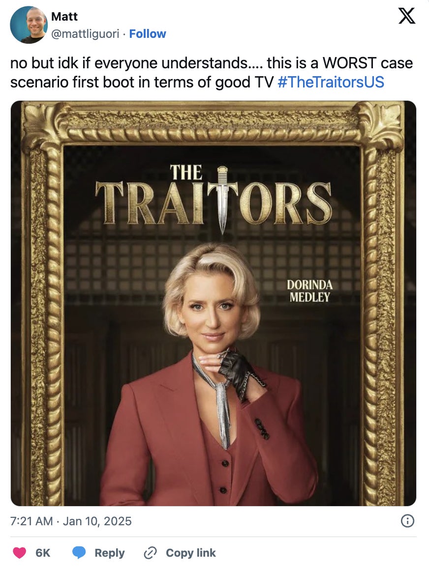 The Funniest "Traitors" US Tweets From This Season, So Far