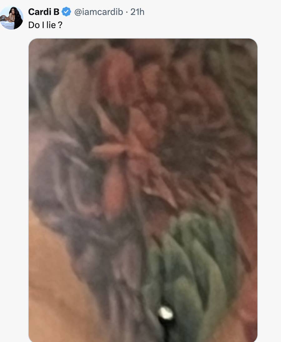 back piercing cardi b